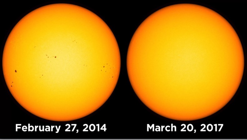 NASA's SDO discovered that the Sun turned spotless! - IBTimes India