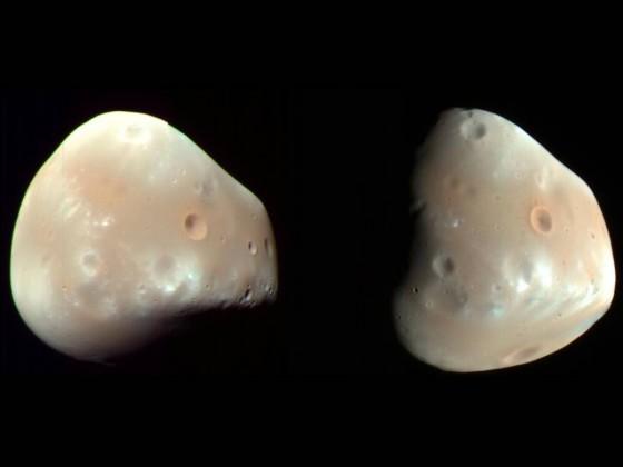 NASA's Odyssey captures footage of Mars' moons which look like lumpy ...