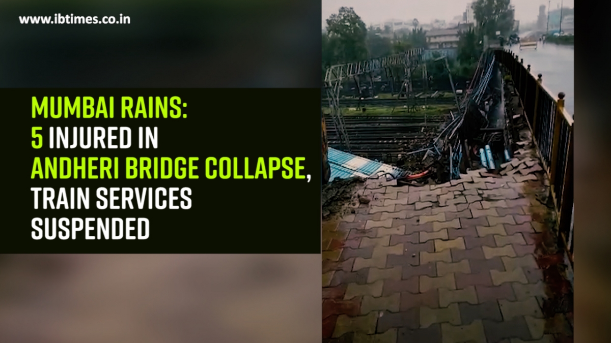 Mumbai rain Live: 6 injured in Andheri bridge collapse, train services ...