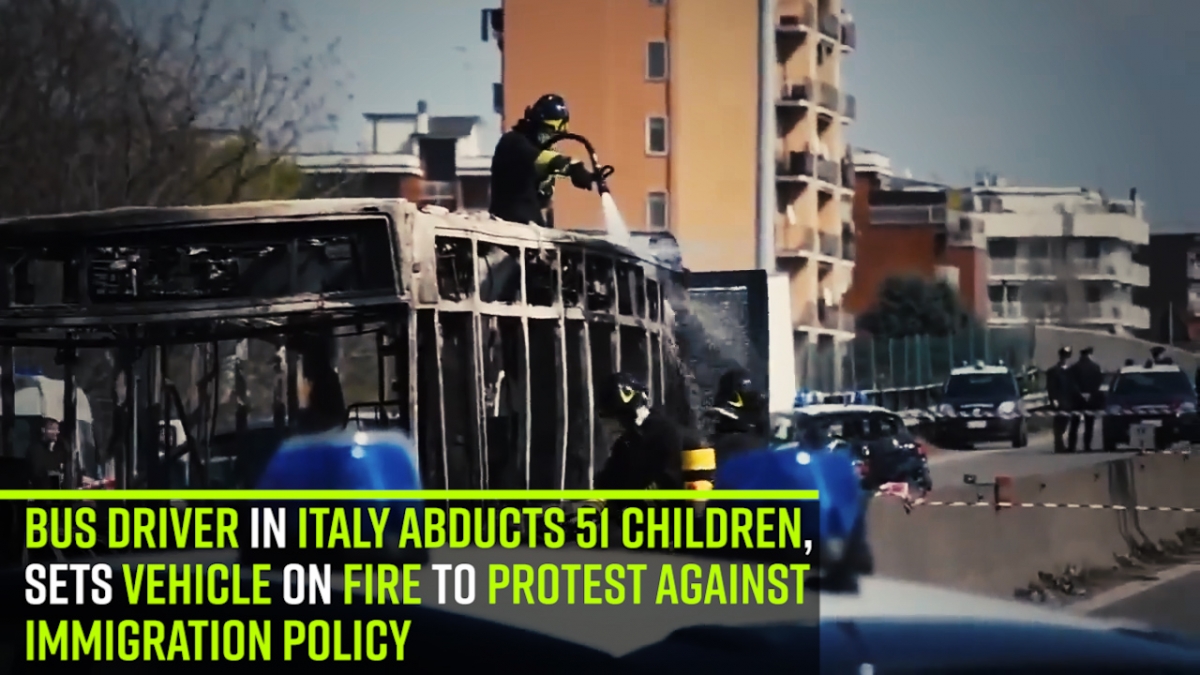Bus driver in Italy abducts 51 children, sets vehicle on fire to ...