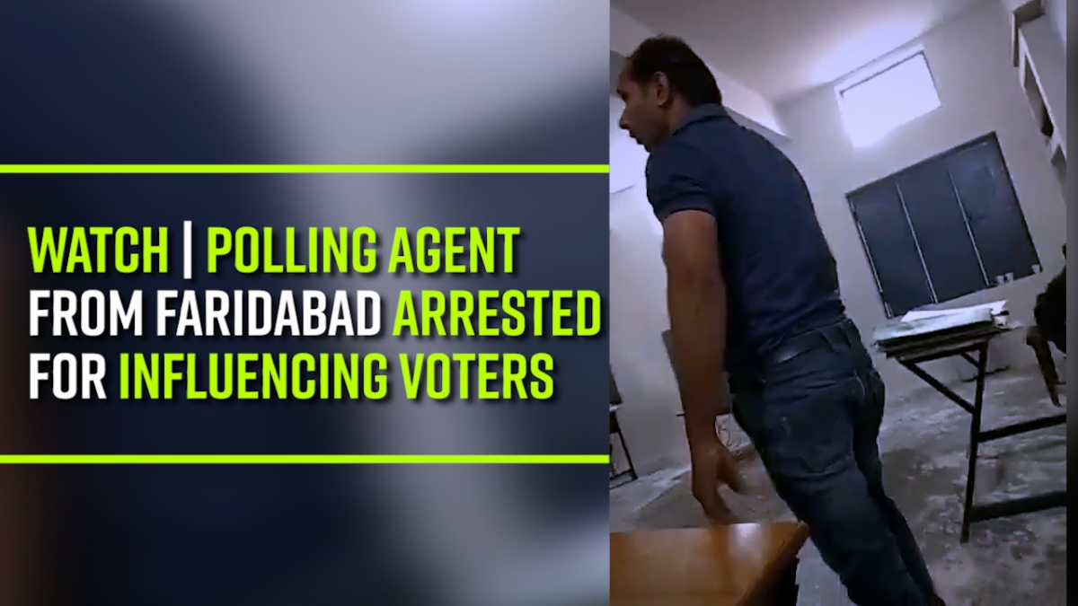 Watch | Polling agent from Faridabad arrested for influencing voters ...