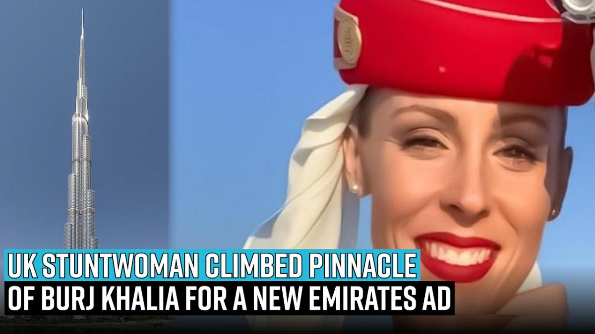 New Emirates Ad shot at the pinnacle of Burj Khalifa, tallest building ...