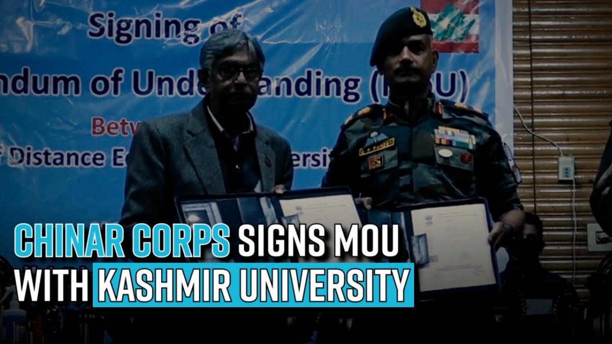 Army signs MoU with Kashmir University for academic courses to soldiers ...