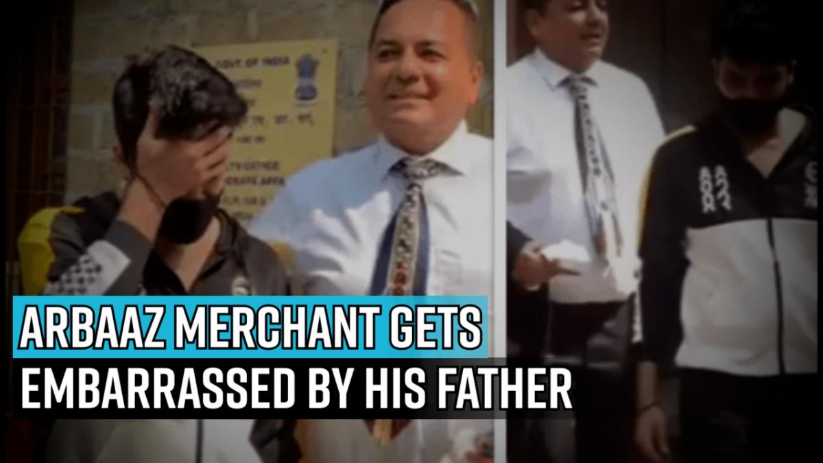 Arbaaz Merchant looks embarrassed as father asks him to pose for paps ...
