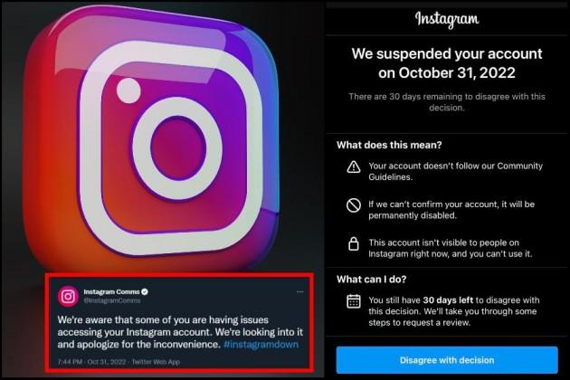 Instagram is down again: Users complain of account suspension; losing ...