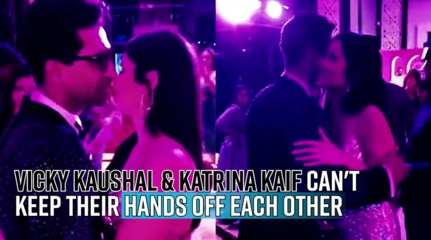 Vicky Kaushal Pulls Katrina Kaif Towards Him Steals A Kiss At Awards
