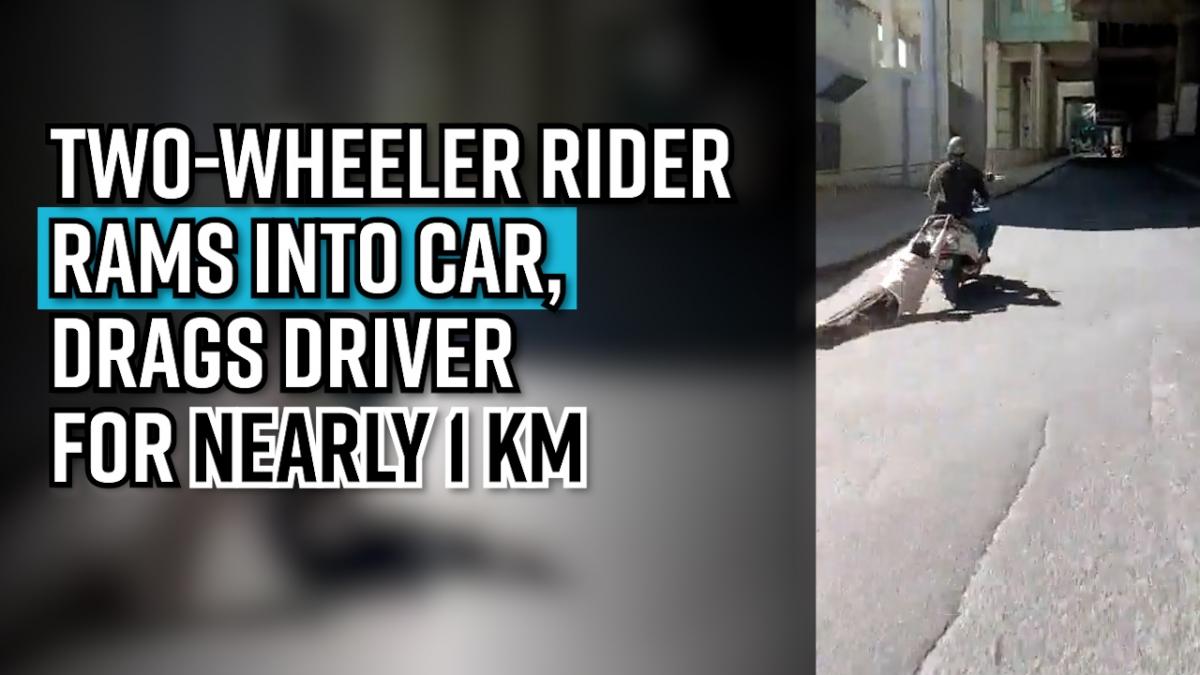 B'luru horror: Two-wheeler rider rams into car, drags driver for nearly ...