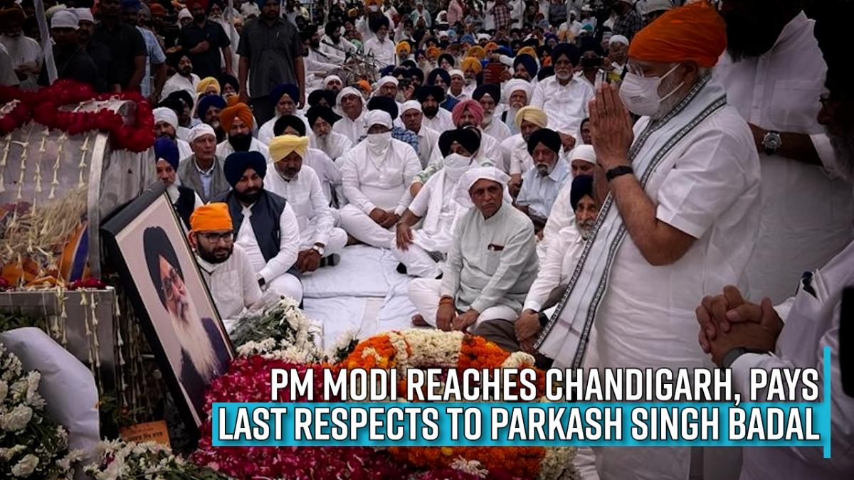 PM Modi reaches Chandigarh, pays last respects to Akali patriarch Badal ...