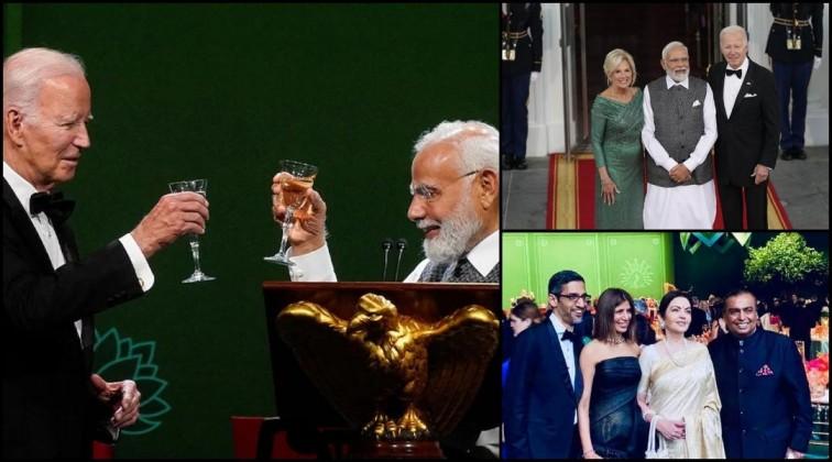 US President Joe Biden hosts dinner in honour of Prime Minister ...
