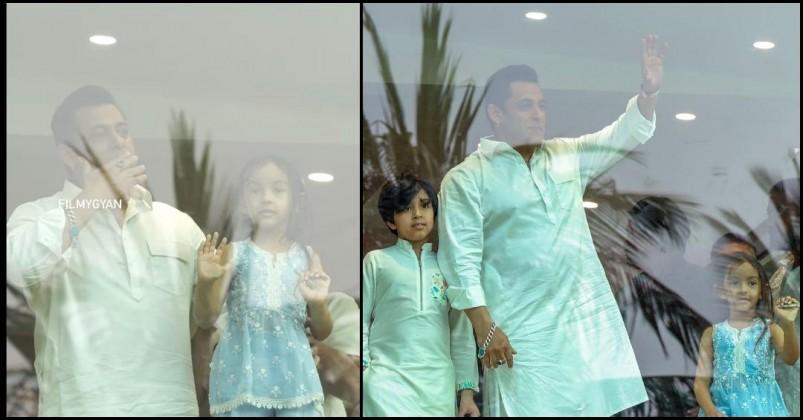Eid 2025: Salman Khan waves to fans through bulletproof glass, niece ...
