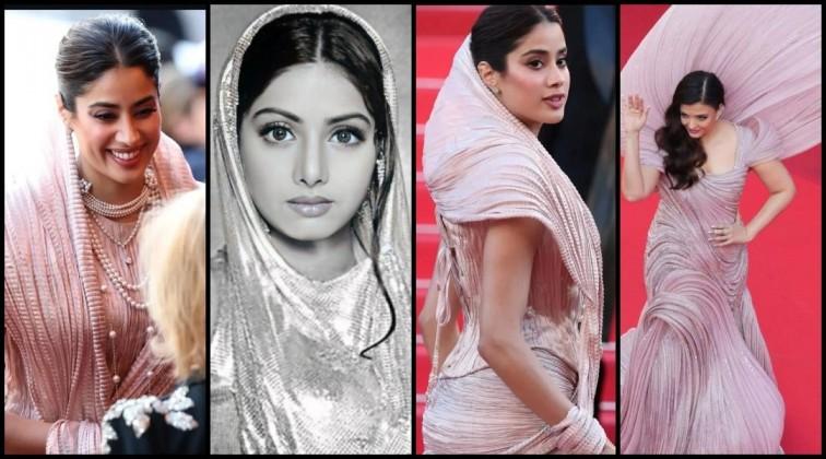 Cannes 2025: Janhvi Kapoor's blush pink Ghoonghat look reminds fans of ...