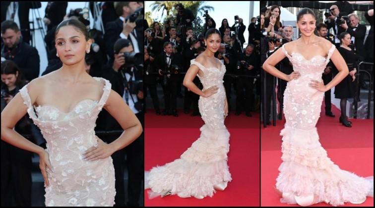 Cannes 2025 debut: Alia Bhatt's nude off-Shoulder gown fails to impress ...
