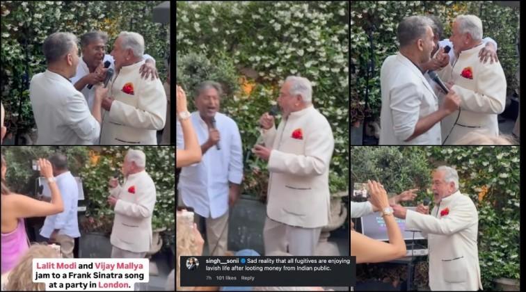 Viral video: Vijay Mallya, Lalit Modi criticised for jamming at lavish ...