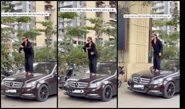 Mumbai woman recreates "Aura Farming" dance trend on moving car; lands ...