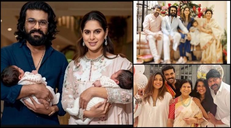 Viral photo of Ram Charan, Upasana Konidela holding newborn twins is ...