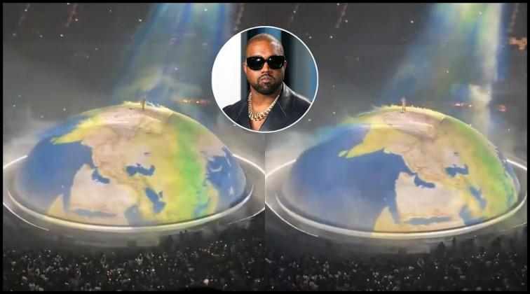 kanye west's la concert breaks the internet! rapper performs on giant ...