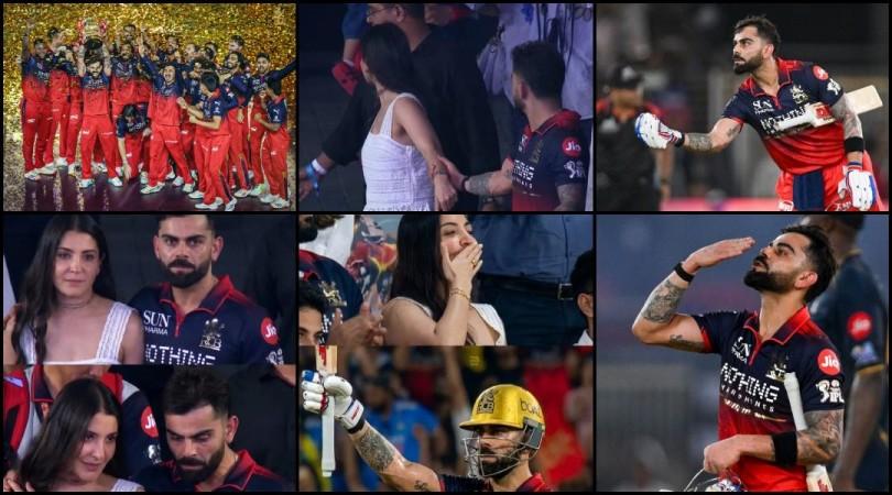 RCB wins IPL 2026: Virat Kohli gives flying kiss to Anushka Sharma ...