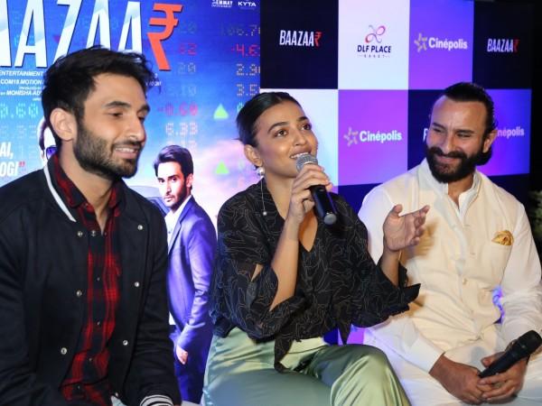 Baazaar: Saif Ali Khan, Radhika Apte and Rohan Mehra all smiles at film ...