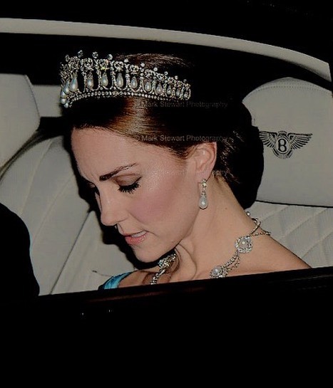 Kate Middleton wears Princess Diana's iconic Tiara to state dinner at ...