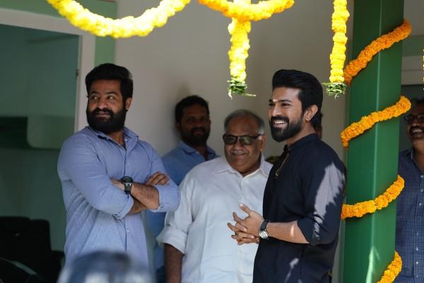 RRR movie launch: Prabhas, Chiranjeevi, Ram Charan, Jr NTR, Rana ...