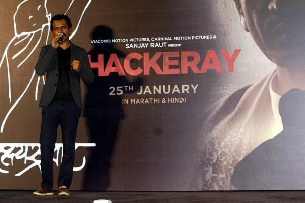 Thackeray movie: Nawazuddin Siddiqui and Amrita Rao attend the trailer ...