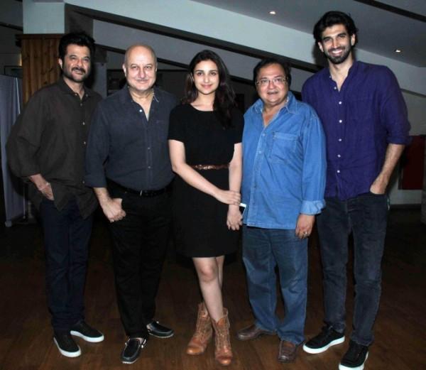 Salman Khan, Parineeti, Aditya, Vidya, Anil watch Anupam Kher's play ...
