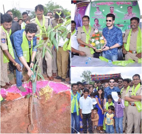 Nagarjuna, Amala, Akhil Akkineni plant saplings as part of Haritha ...