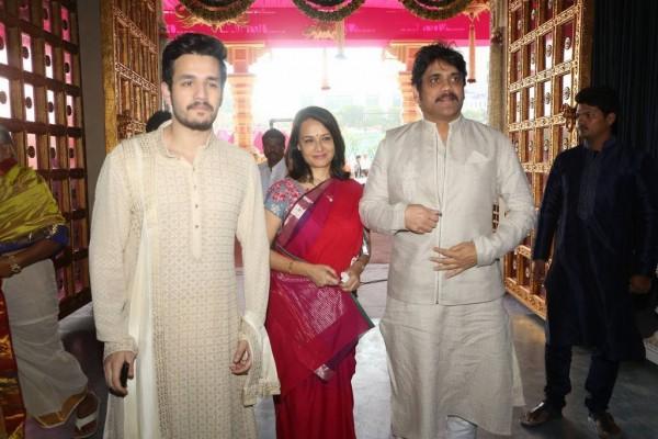 Allu Arjun, Nagarjuna, Venkatesh at GVK Reddy Grandson Keshav and Veena ...