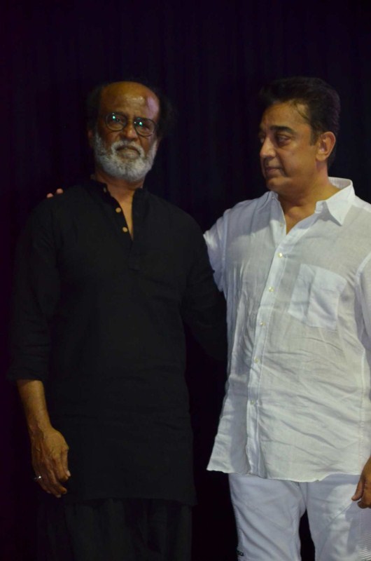 Rajinikanth and Kamal Haasan at Chandra Haasan Memorial Meet - Photos ...