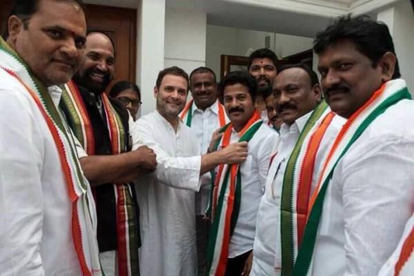 Revanth Reddy joins Congress in the presence of Rahul Gandhi - Photos ...